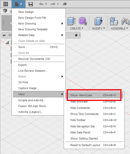 Fusion Help | View cube does not show up in Fusion 360 | Autodesk