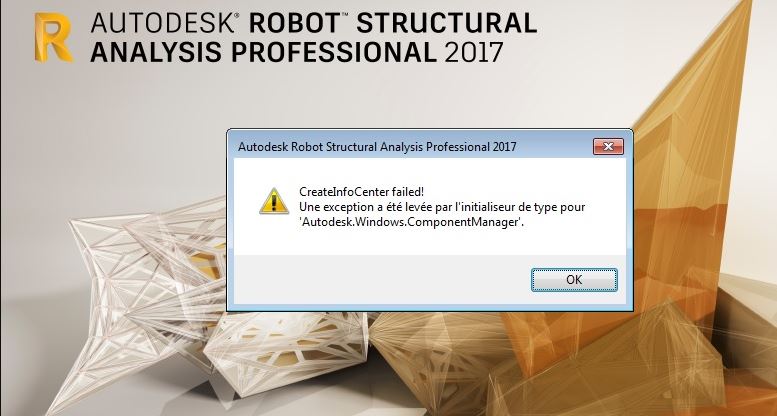 Robot Structural 2017 Error when launching