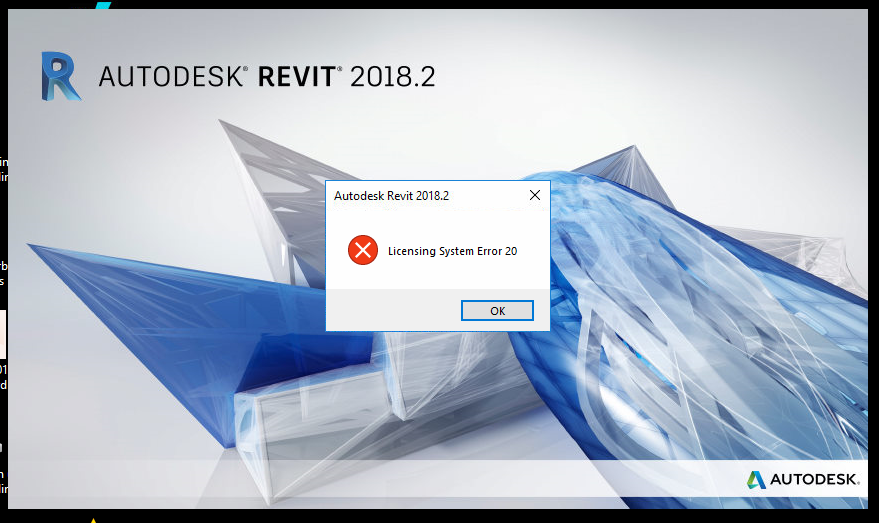 Error: "Licensing System Error 20" when launching Revit