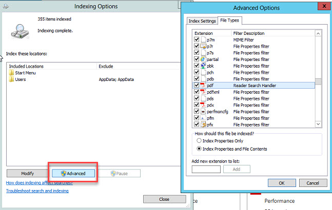 How to configure Vault to index the properties and content of .pdf files