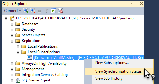 Troubleshooting Vault Connected Workgroups (SQL Replication)