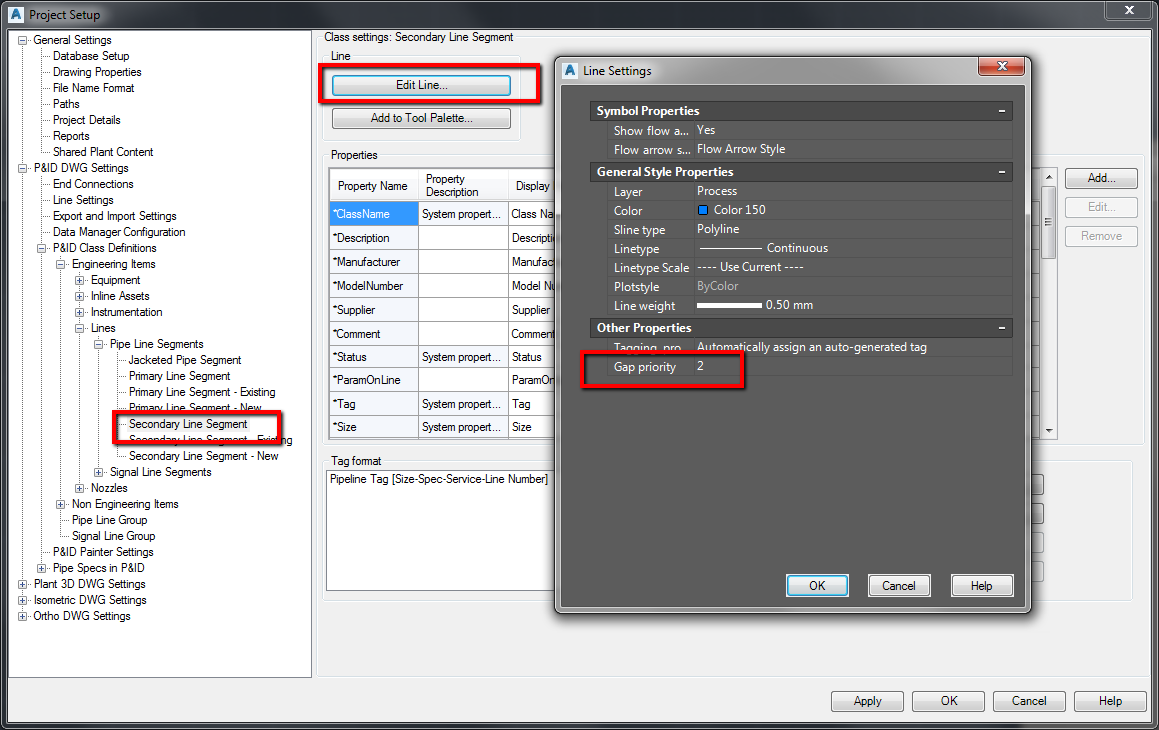 Line crossing style explained for P&ID drawings in AutoCAD Plant 3D