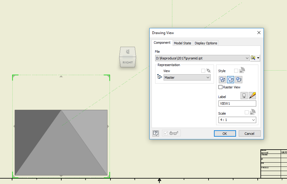 Create a Custom View Orientation for an Inventor IDW or DWG file