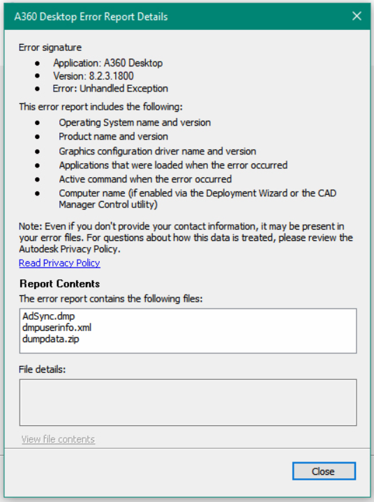 A360 Desktop is crashing randomly | Search | Autodesk Knowledge Network