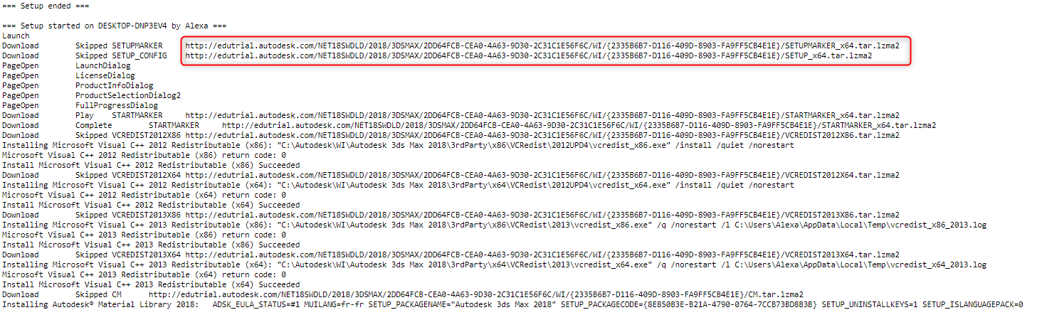 Error en la instalación de 3ds Max 2018