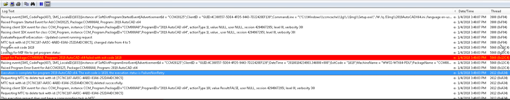 What are the Autodesk installation program return codes for success and ...