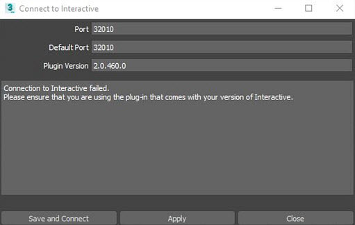 "Connection to Interactive failed" error message when trying to connect ...