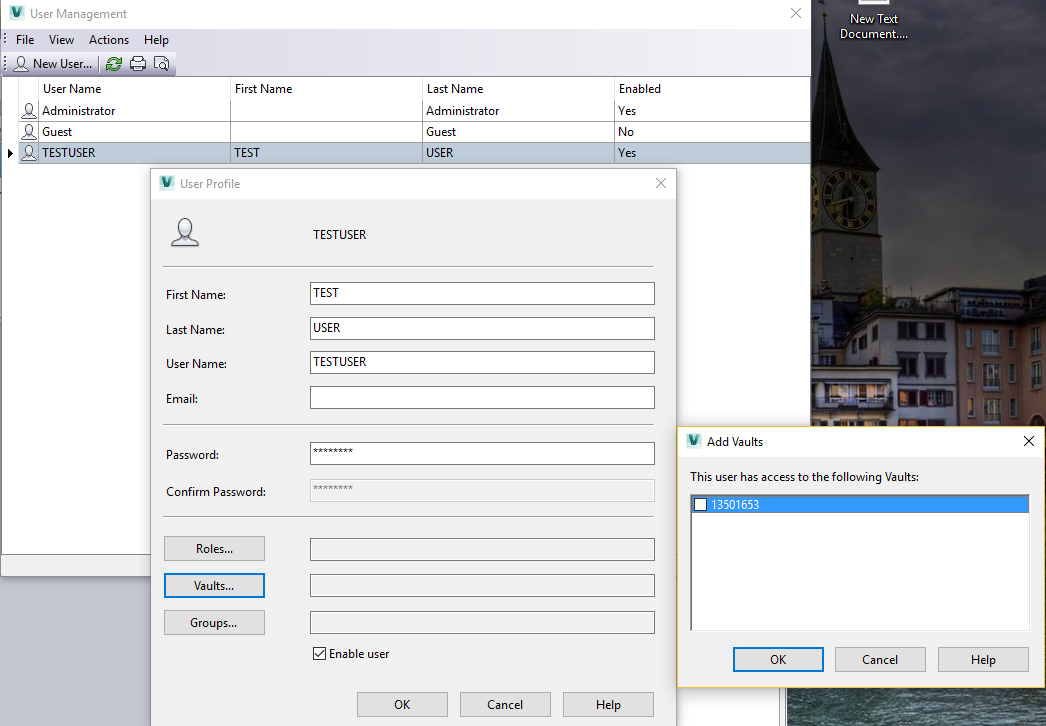 Can groups and user accounts be deleted from Vault
