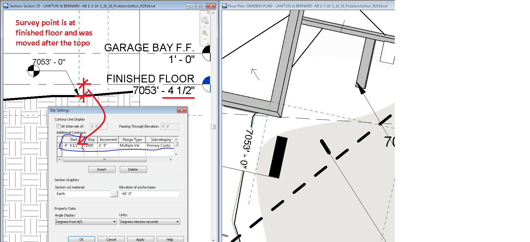 Moving Topography causes contours lines to shift in Revit