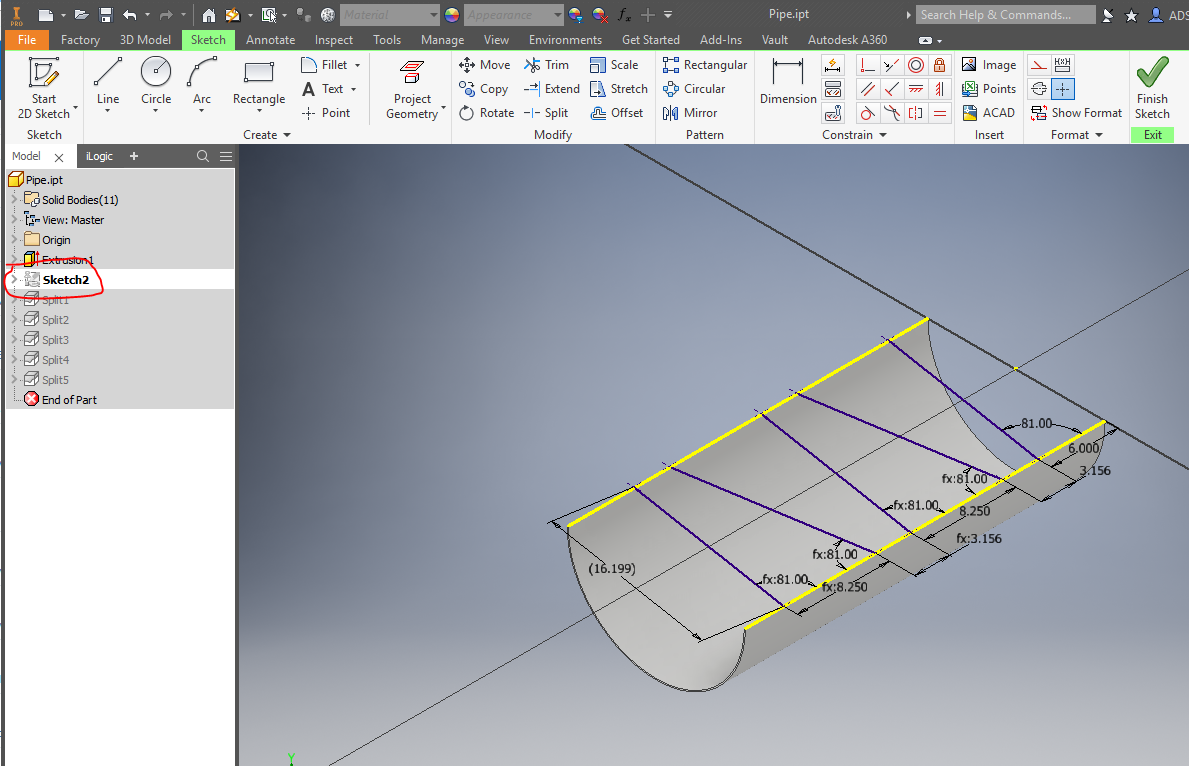 Need to cut pipe in specific length and angle to weld together to form ...