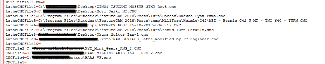 How to clear the post processor list in FeatureCAM