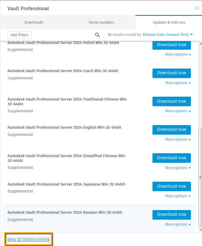 How can I download the Autodesk Vault 2017 Updates?