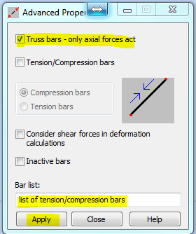 Use of tension or compression only bars or nonlinear support changes ...