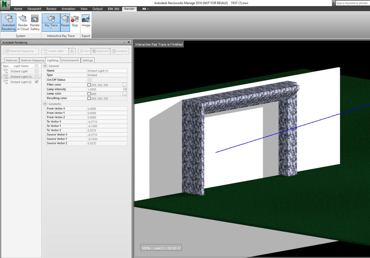 Revit material shows reflection when rendering with angle element