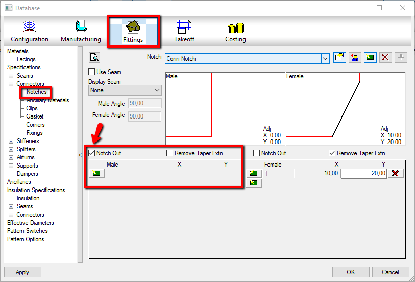 Vee Notches are missing on rectangular items in CAMduct