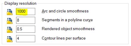 Circles, arcs, and curves are not displayed smooth in AutoCAD products