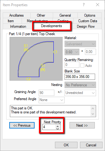 How to nest parts by Item Number in CAMduct