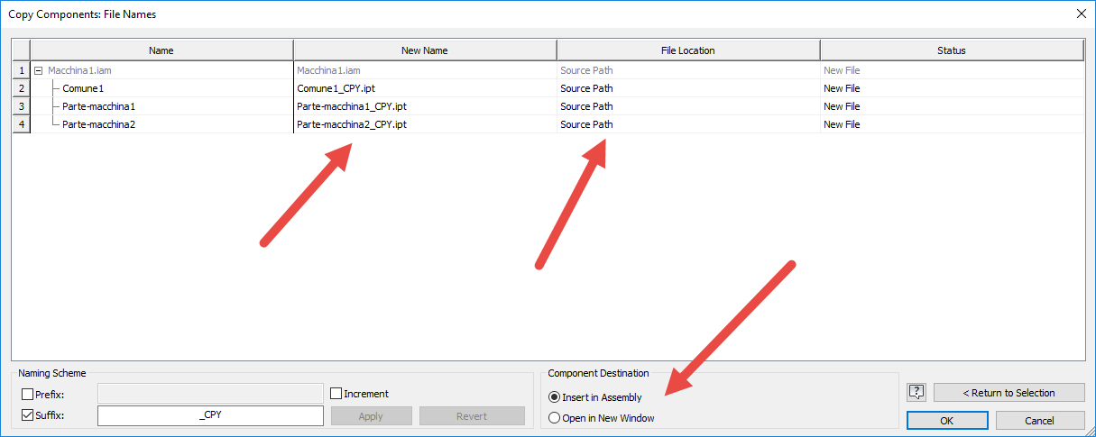 How to partially copy an Inventor assembly excluding some parts