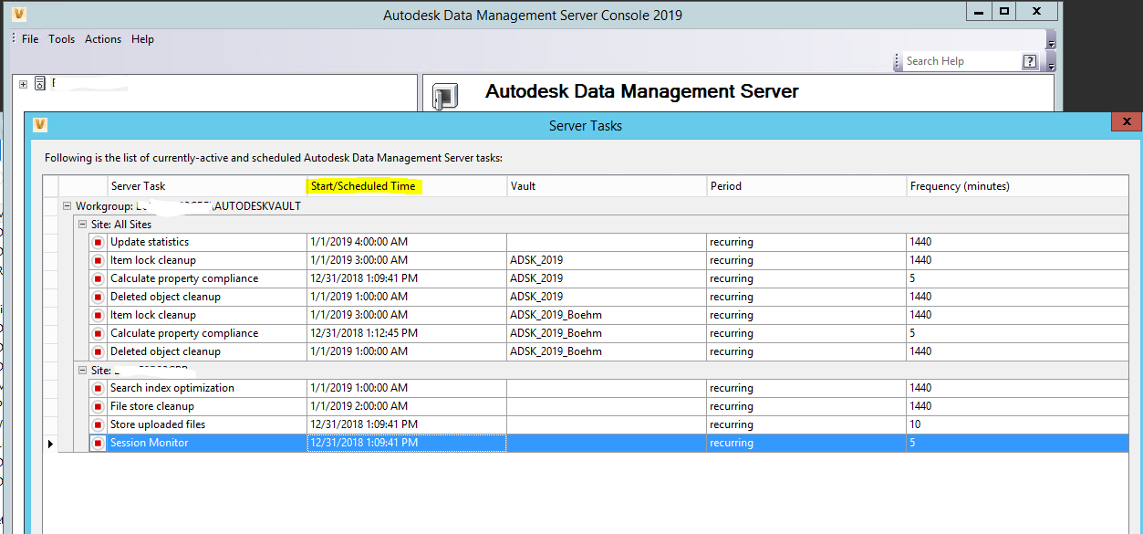 "JobService.GetPollingInterval() failure" in Windows Event log show in the Vault Server