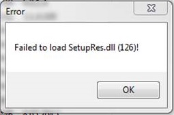 "Failed to load SetupRes.dll (126)!" while trying to uninstall an Autodesk product
