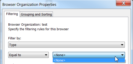 Impossible to filter views by type using the Browser organization in Revit.
