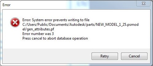 打开PowerShape时显示“系统错误，无法写入文件……”