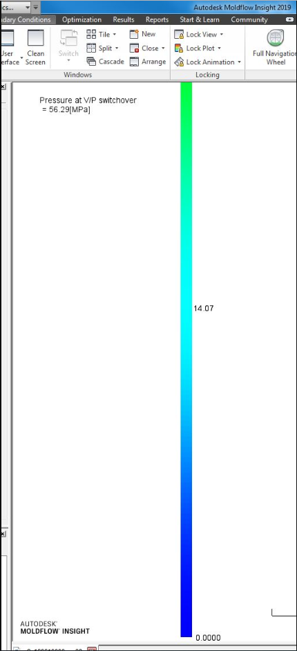 Results, legend or scale does not display correctly in Moldflow