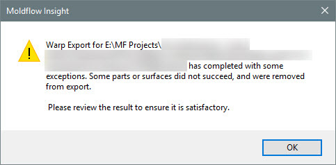 Al modelo deformado exportado en formato CAD desde Moldflow le faltan ...