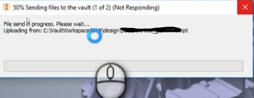 Inventor freezing when checkin specific assemblies to Vault and create ...