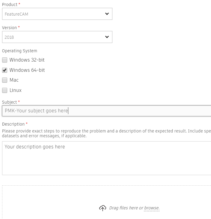 如何创建 PartMaker 支持案例