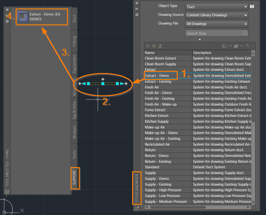 How To Add Content From The Styles Browser To A Tool Palette In AutoCAD Architecture MEP 