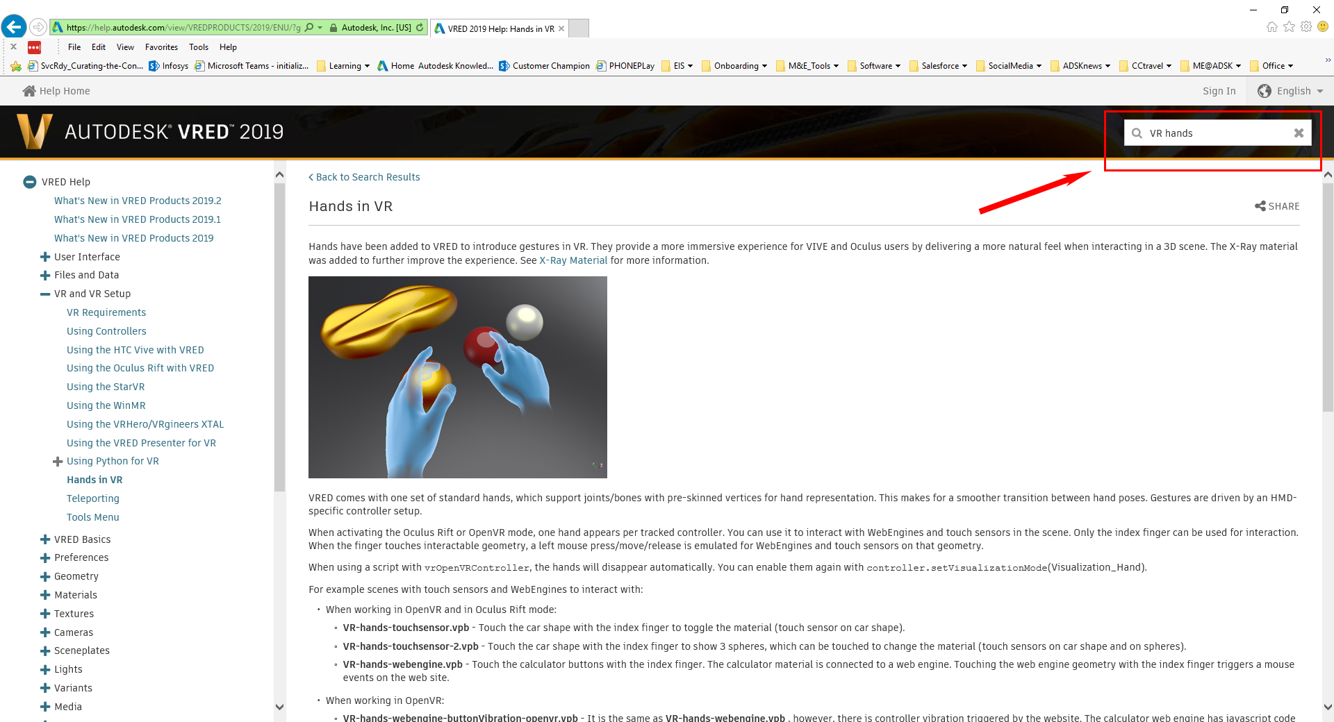 How to use the HTC Vive hand controllers in VRED VR