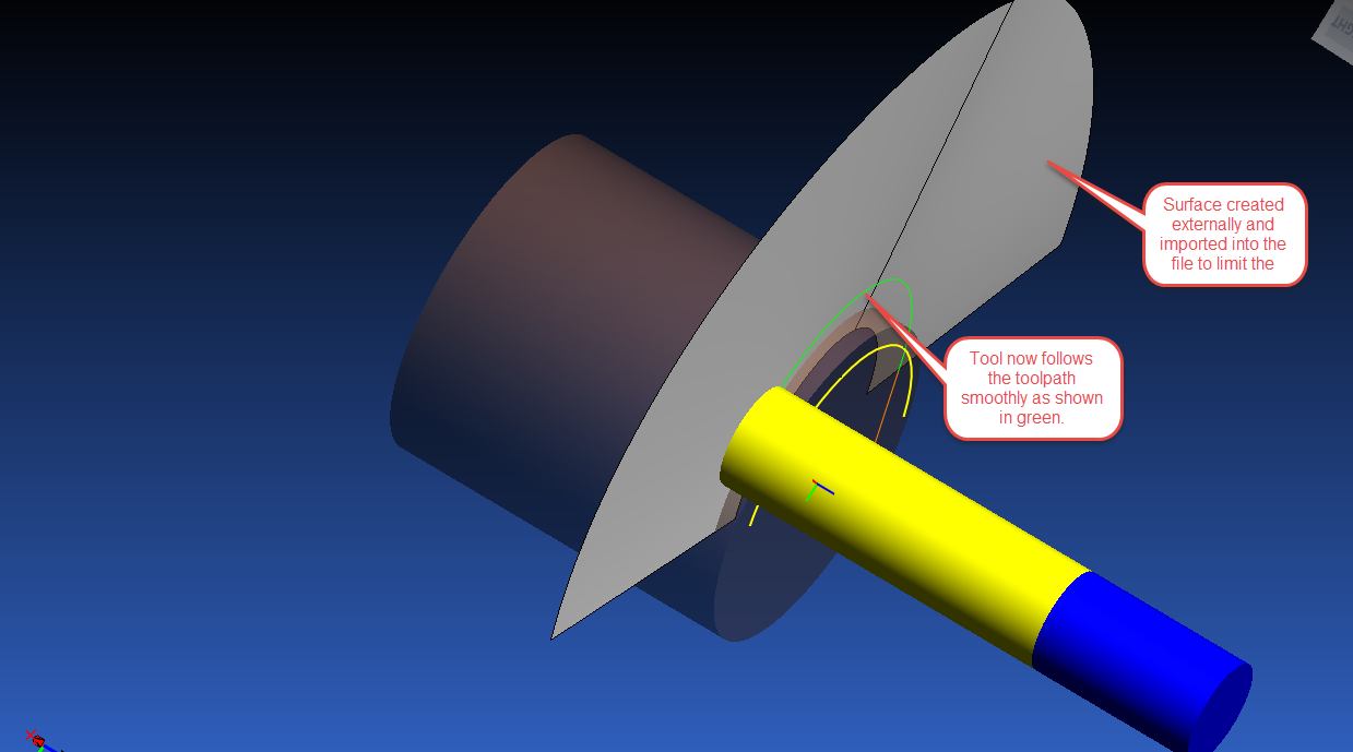 Tool is jumping up and down on surface projection toolpath in PartMaker