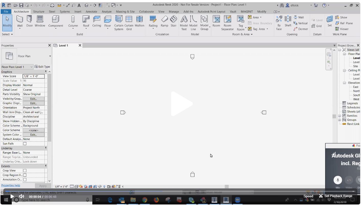 Project Browser width appears narrow when opening project file in Revit