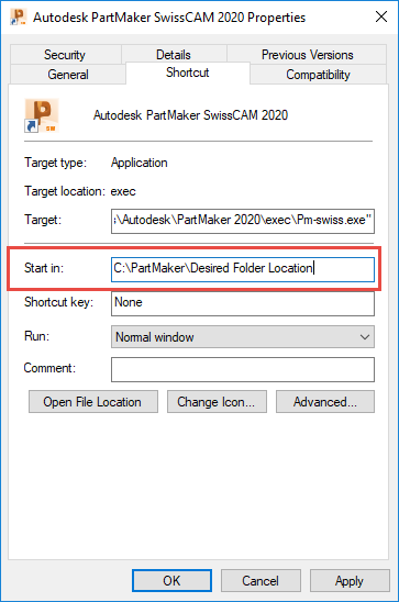 如何在PartMaker中设置默认文件位置