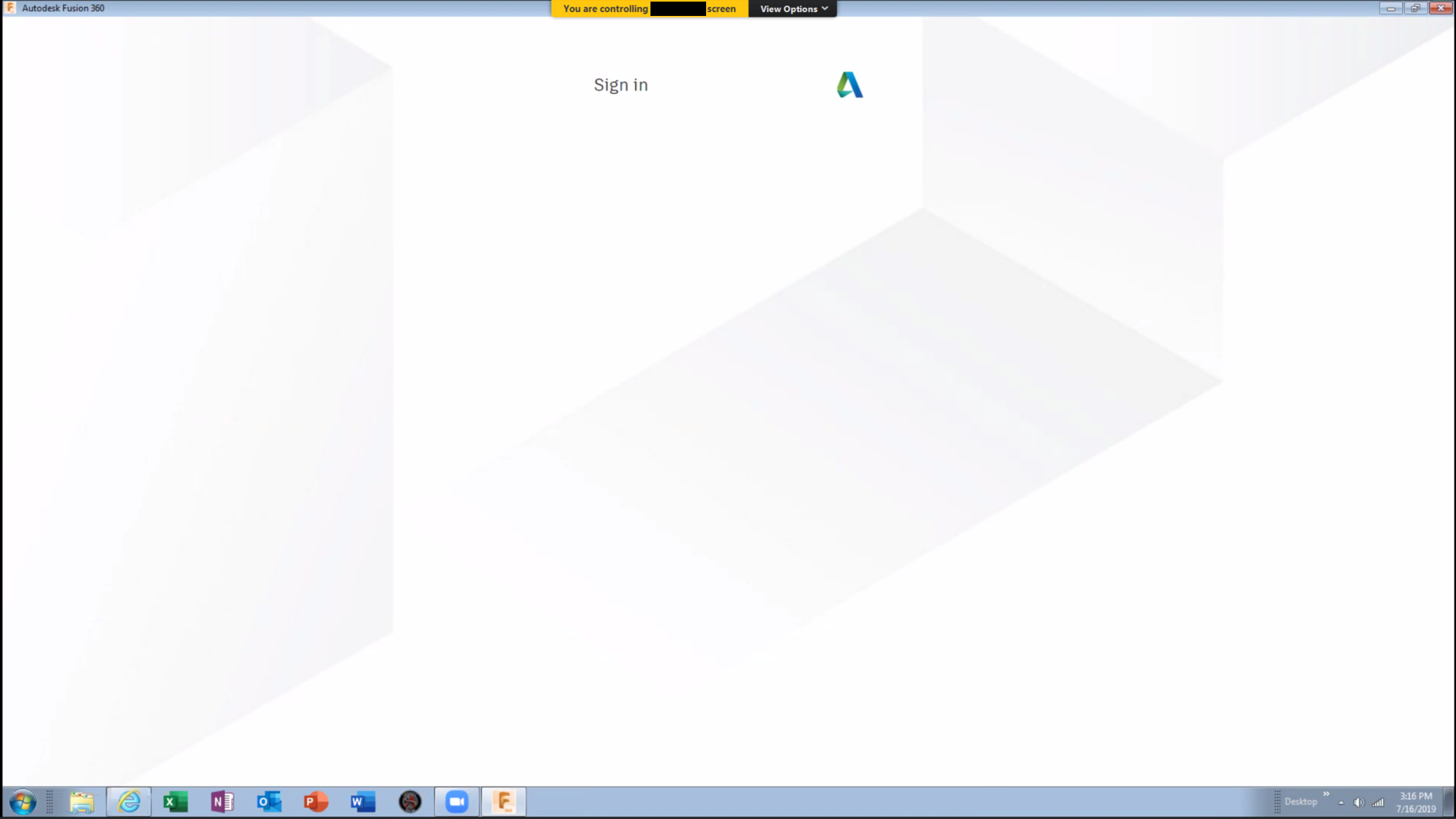 Fusion stuck on splash screen and not able to sign in
