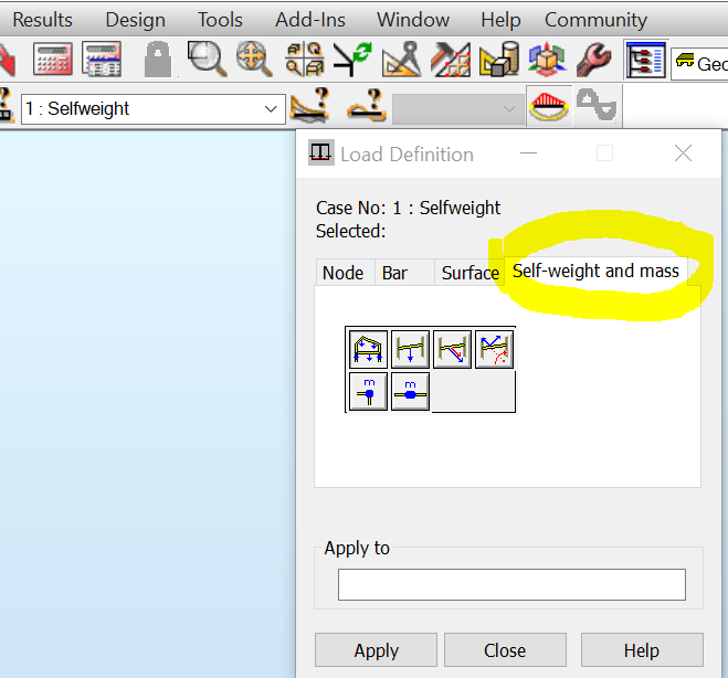 How structure selfweight can be considered for model analysis in Robot ...