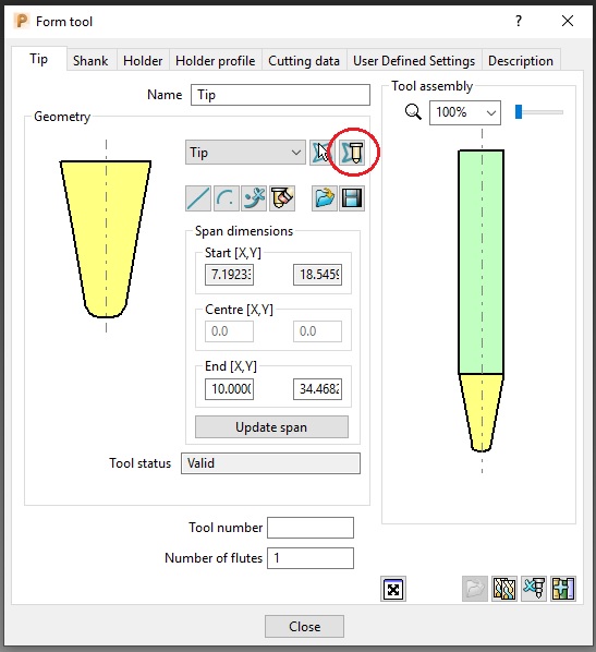How to create a form tool from a solid or surface in PowerMill