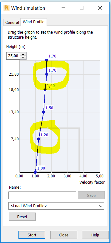 How to define arbitrary coefficients for wind simulation pressure profile in Robot Structural ...