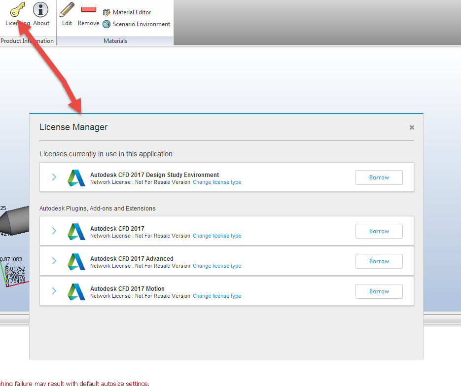 "The (motion) solver license could not be checked out from the license server" in Autodesk CFD