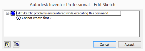 Missing fonts prevent inserting or editing drawing resources in Inventor