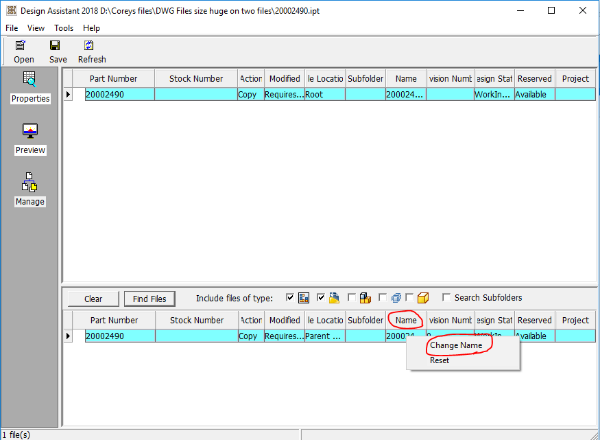 Rename and Inventor Part and Drawing file at the same time in Inventor Design Assistant