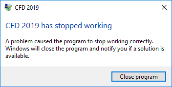 尝试在 Autodesk CFD 中打开文件时模型发生崩溃