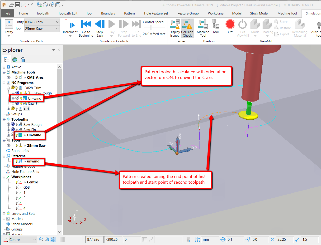 Warning: "A retract and reconfigure is required. The simulation has been stopped." while running ...