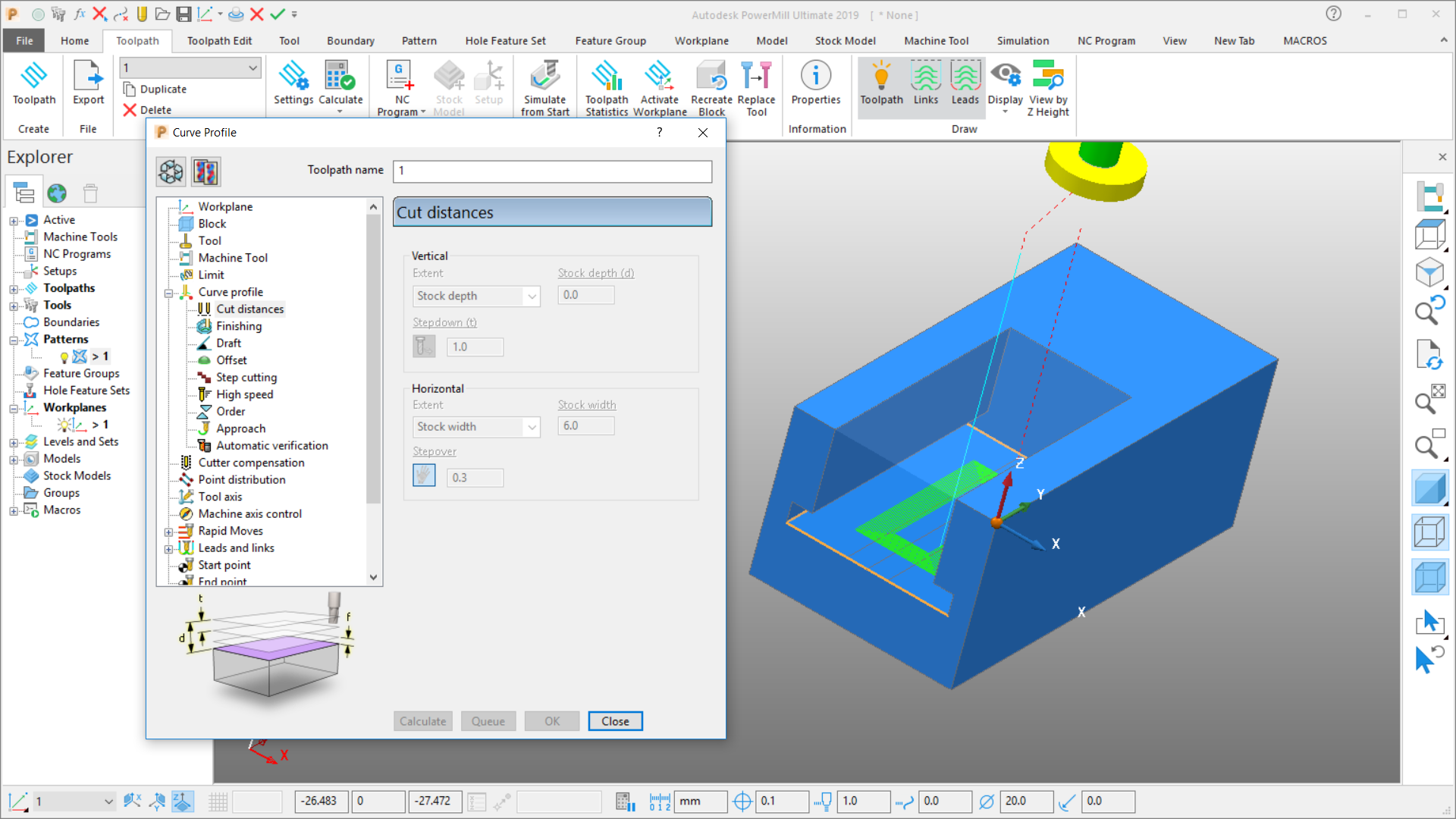 How to create T slot machining in PowerMill