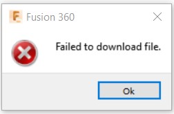 "Failed to download file" or "Failed to download file. A error occurred ...