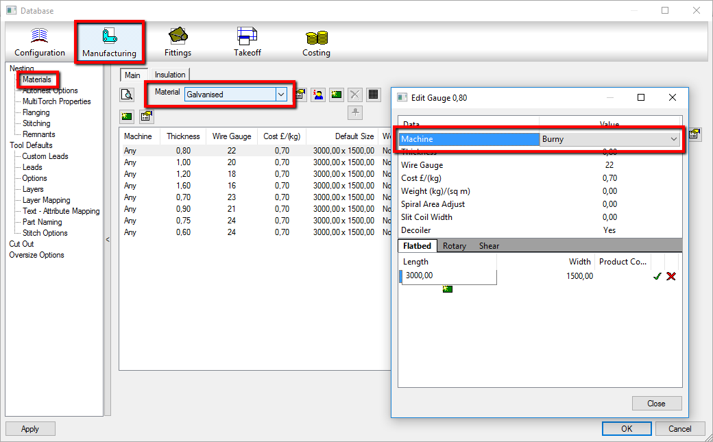 How to assign a specific machine to a Material in CAMduct