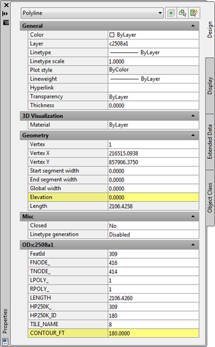 How to assign elevations to polylines from a contour layer in AutoCAD products.