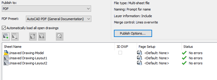 Multiple blank pages are created after running a batch plot in AutoCAD