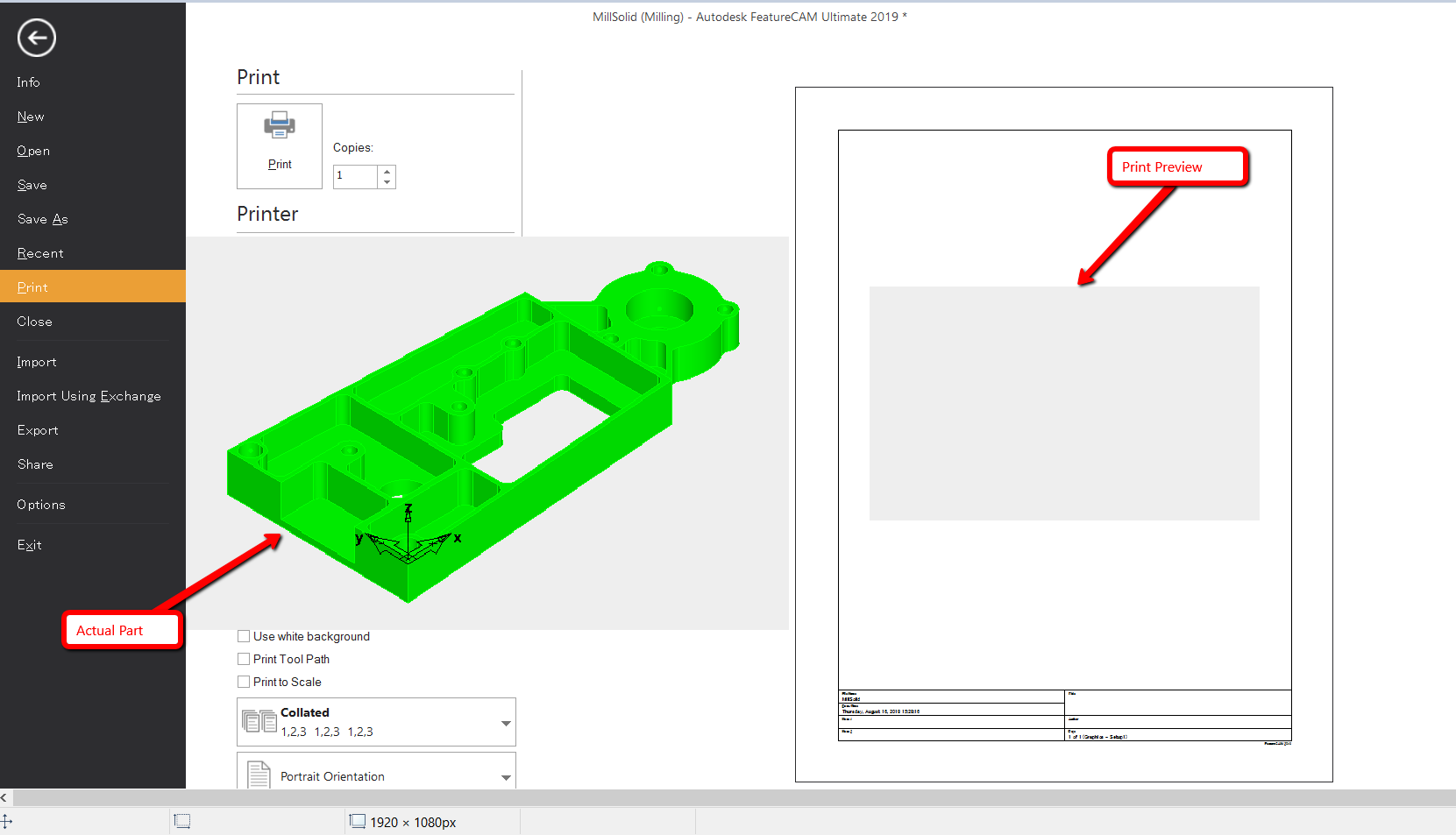 Print preview shows a grey box instead of the actual model in a shaded ...